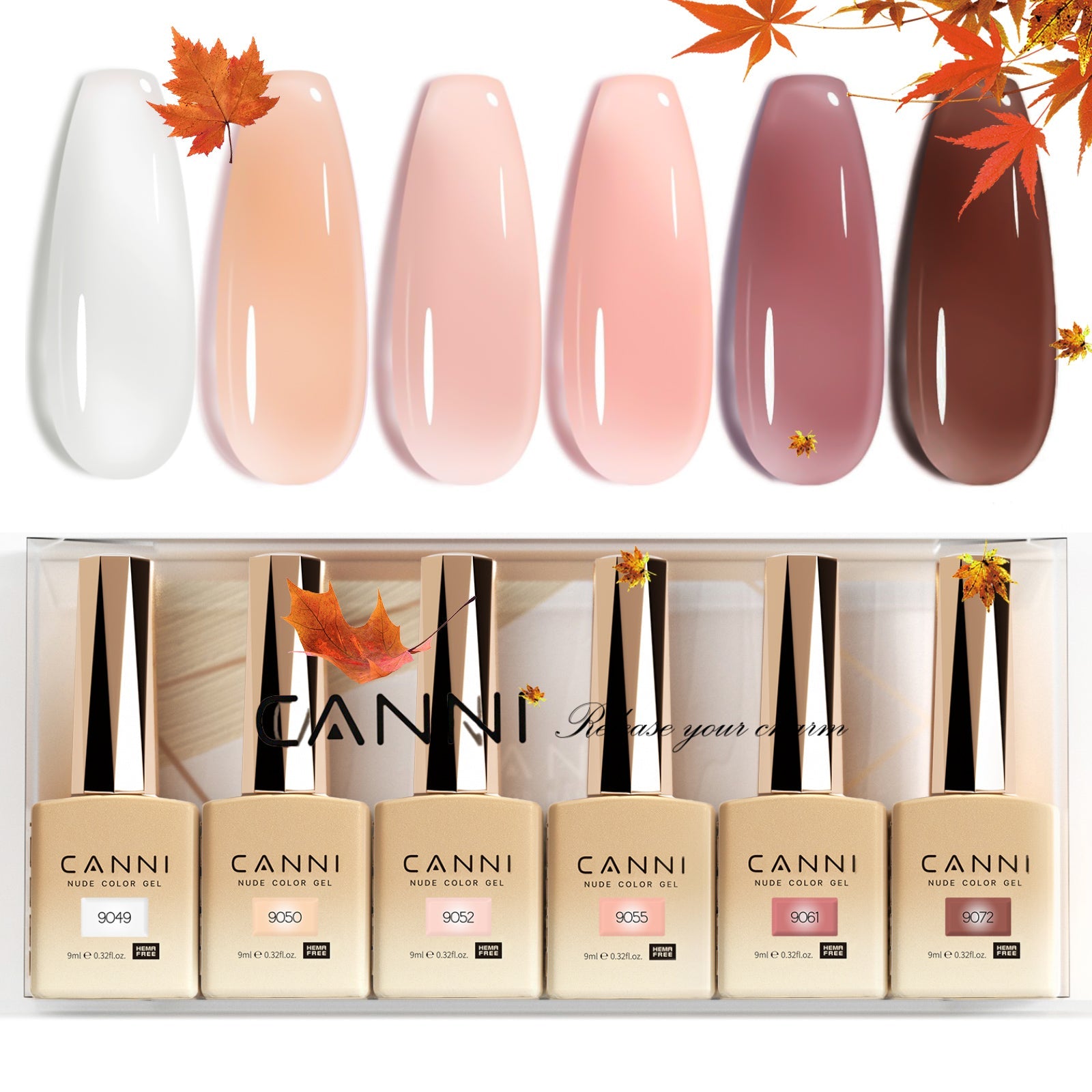 Translucid Glamour Kit - 9ml Nail Gel 6 Colors Set-2306 | CANNI Official