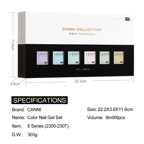 9ML Nail Gel 6 Colors Set | CANNI Official